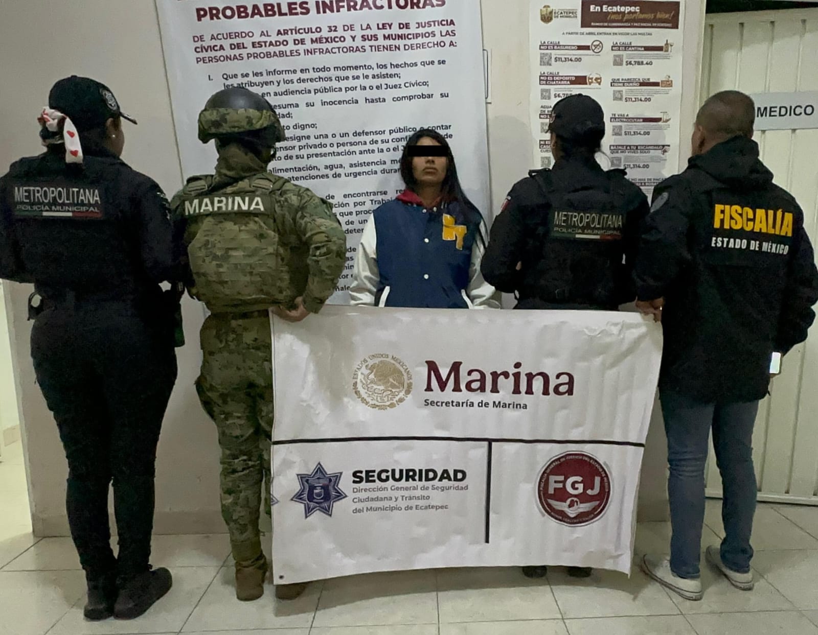 Policía municipal y Marina detienen a mujer buscada por robo en CDMX ...